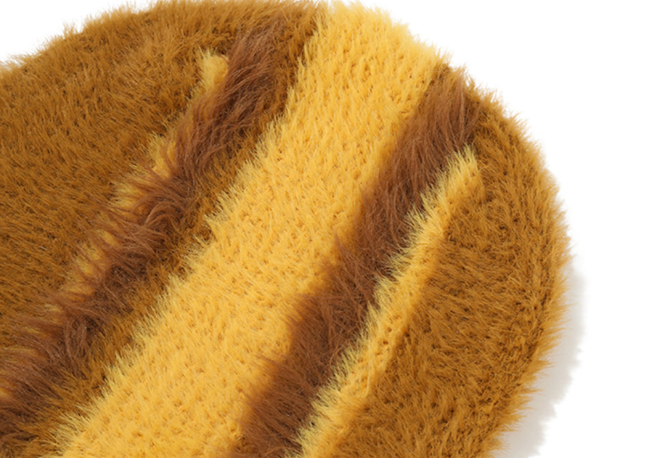 Genuine Kodak Apparel 2025 Hairy Color Stripe Beanie K5443LKCC9YLW ...