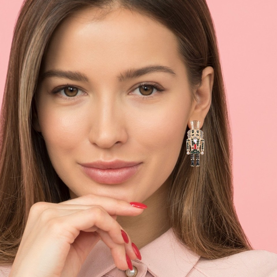 Cute Dangle Earrings for Women Nutcracker Soldier Cartoon Character ...