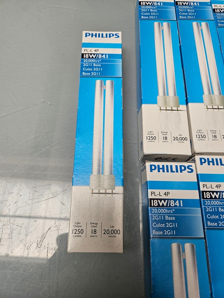 LOT OF 17 Philips PL-L 18W/841/4P Linear 18W 4 Pin CFL Lamp NEW IN BOX ...