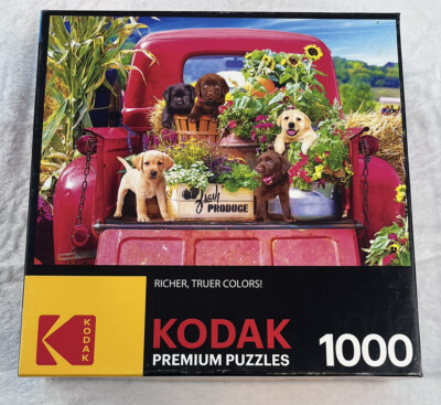 Kodak Premium Puzzles Stowaways Puppy Dog Truck 1000 Pc 19.25×26.625 ...