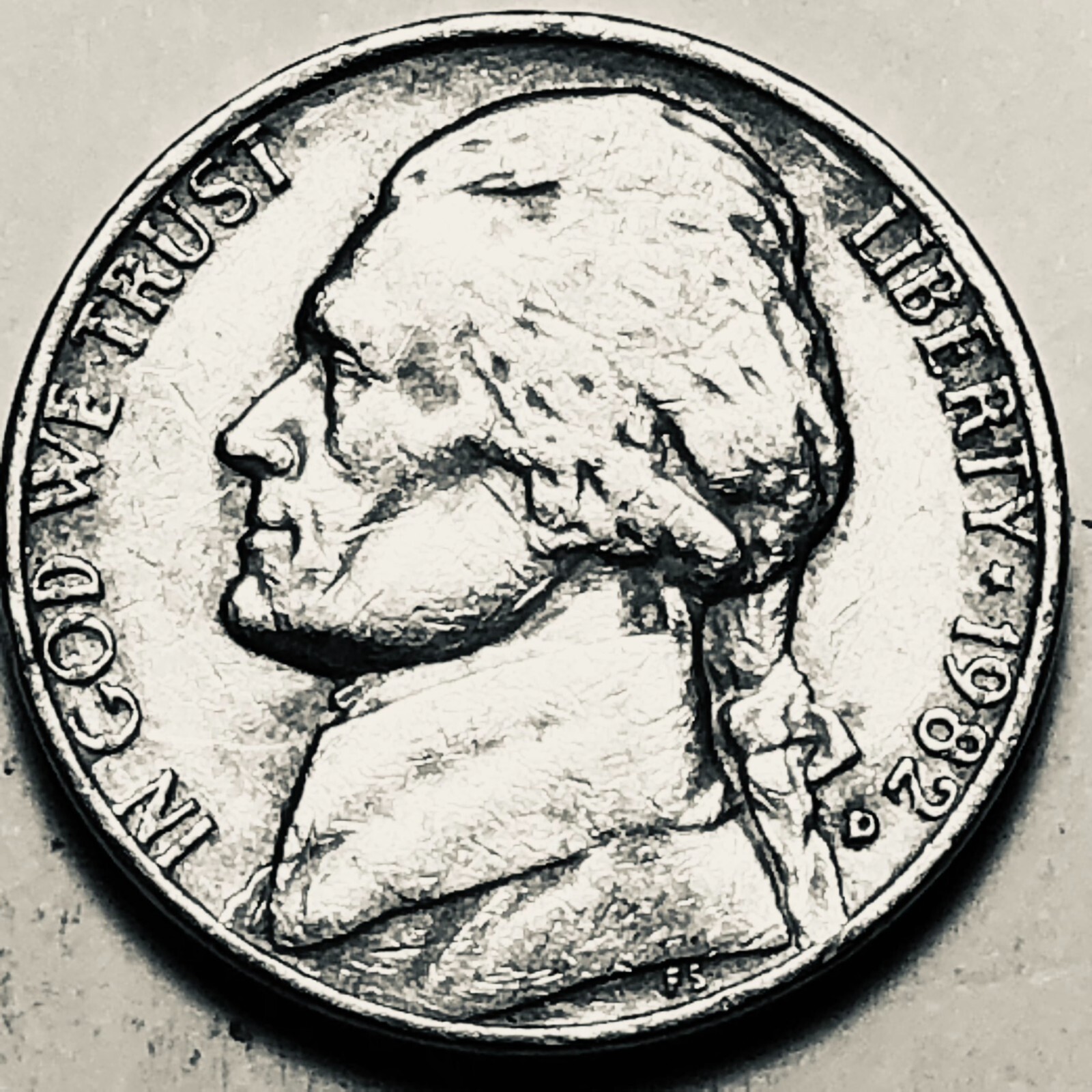1982 D Jefferson nickel circulated folder filler FREE SHIPPING | eBay