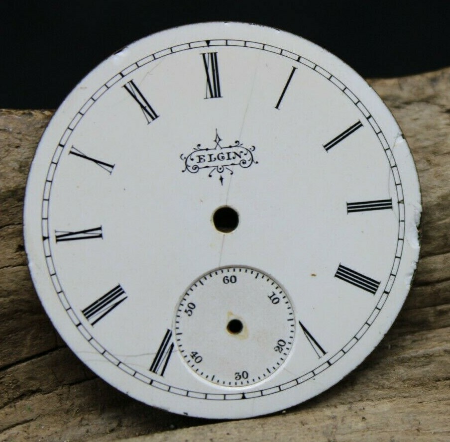 ANTIQUE PORCELAIN ELGIN POCKET WATCH DIAL FACE 33.9mm… - Gem