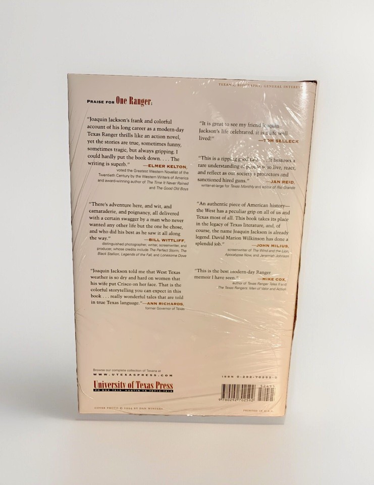 One Ranger: A Memoir by H. Joaquin Jackson & David Marion Wilkinson New ...