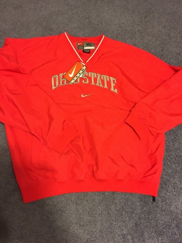 NIKE Ohio State V-Neck Windbreaker Jacket Red Oak Sportswear SIZE XL | eBay