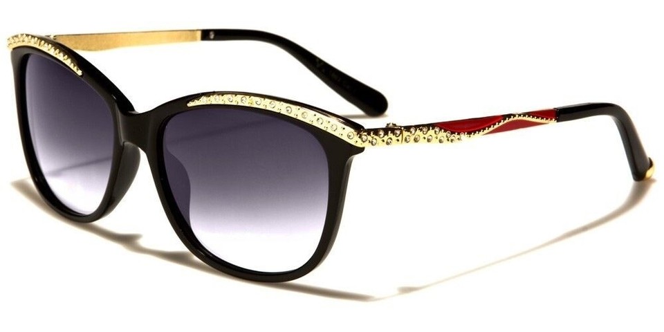 Rhinestone Gold & Red Stylish Sophisticated Fashion Designer Womens ...