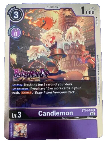 Candlemon Beelzemon Cup Foil - ST14-03 NM - Digimon TCG | eBay