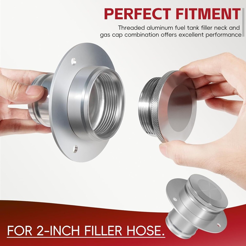 172530 Fuel Tank Filler Neck Gas Cap Weld-On Steel Bracket 2" Remote ...