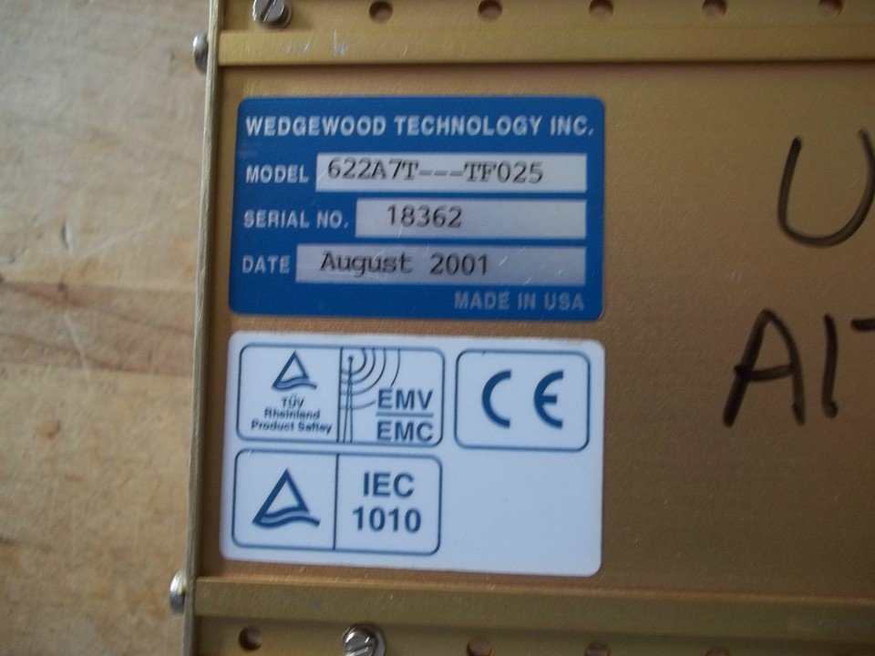 USED WEDGEWOOD TECHNOLOGY 622 CONDUCTIVITY & TEMPERATURE MONITOR 622A7T ...