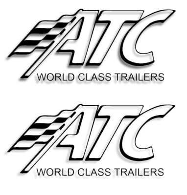 ATC world class trailers Replacement DECAL Stickers black 18x8" - (2 ...