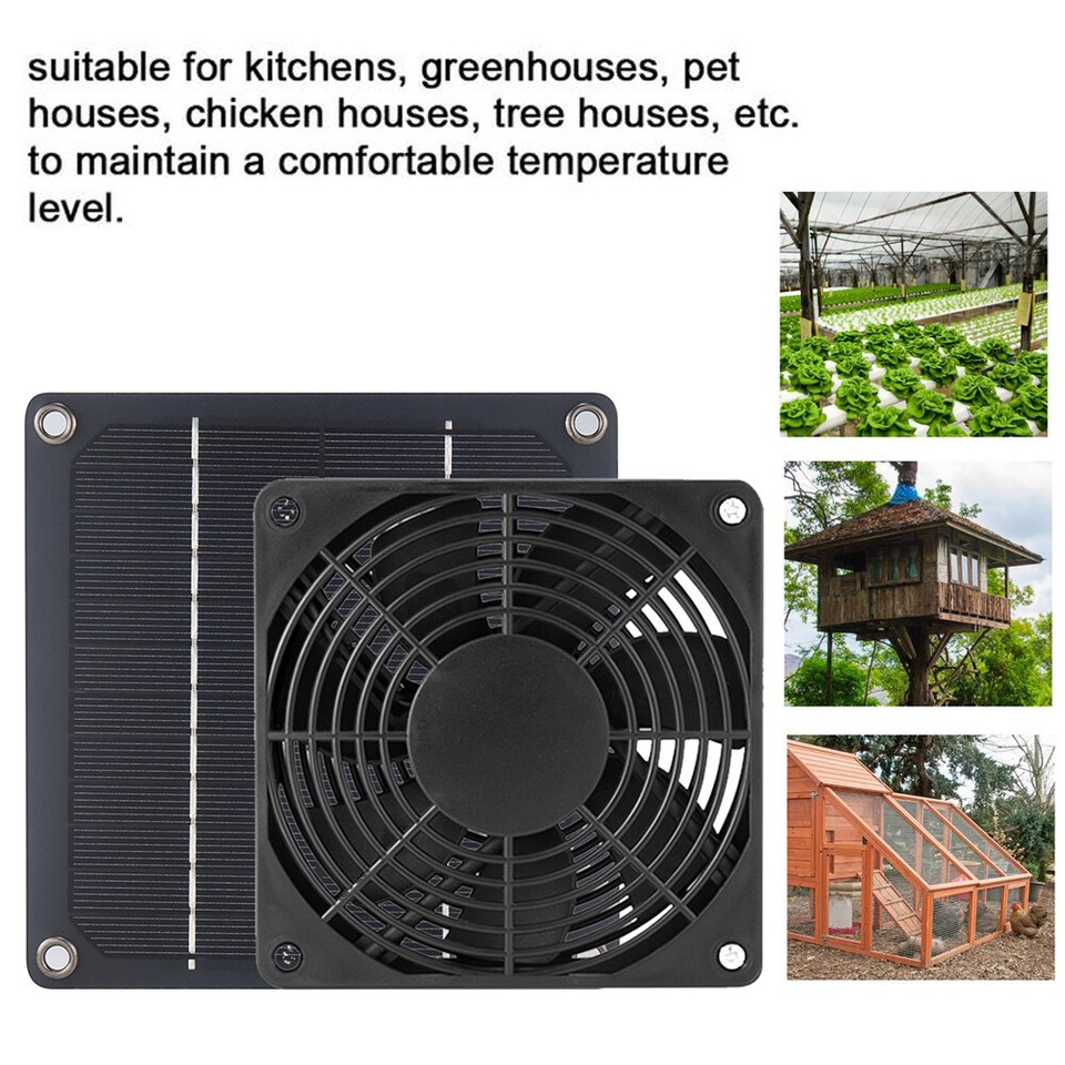 12V 3W Solar Fans Small Solar Powered Waterproof Fan Kit for Small ...