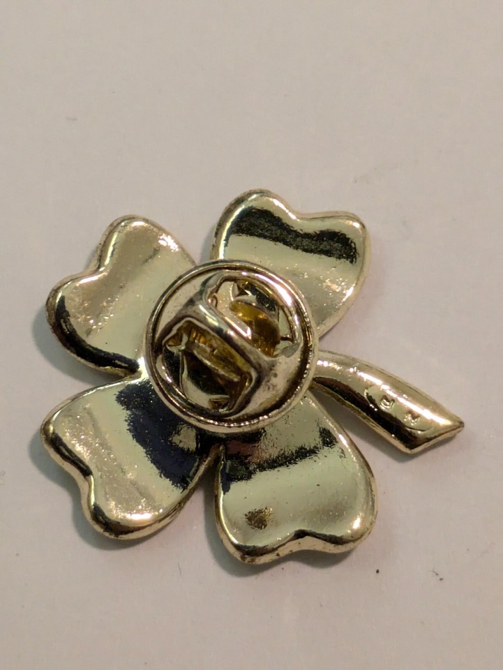 Sparkling Four Leaf Clover Lapel Tack Pin | eBay