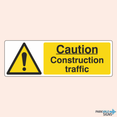Caution Construction Traffic Sign | eBay UK