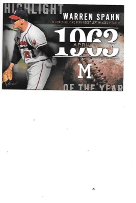 Warren Spahn 2015 Topps Highlight of 1963 #H13 Baseball Card | eBay