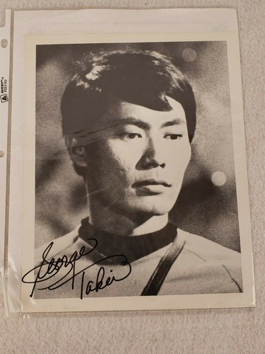 George Takei TV Actor Autographed 8x10 B&W Photo Star Trek Hikaru Kato ...