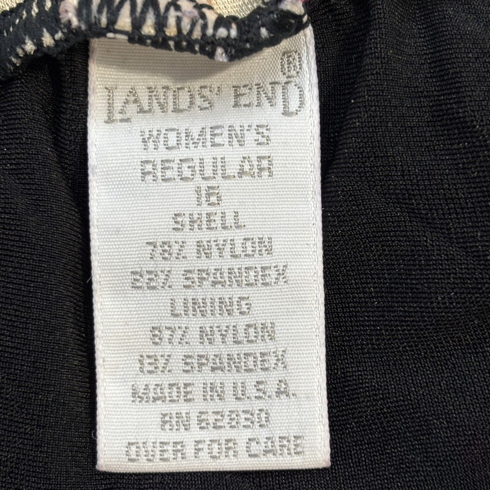Lands End One Piece Swimsuit Multicolor Underwire Women 14 Made USA | eBay