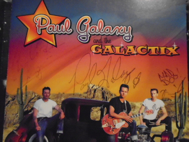 RARE OOP SIGNED Paul Galaxy & The Galactix CD Cross the Line ROCKABILLY ...