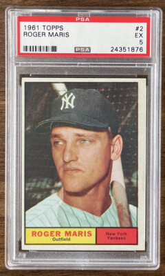 1961 Topps Roger Maris #2 - PSA 5 (EX) | eBay