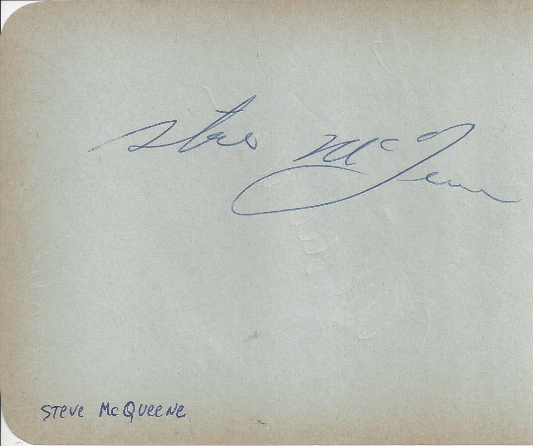 Steve McQueen Jane Wyman Signed 5 1/2 x 4 1/2" Autographed Page Bullitt | eBay