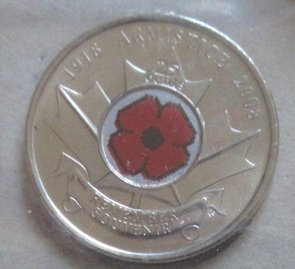 2008 Canada Poppy Quarter Coin ICCS MS 65 Twenty-Five Cents UNC 25 ...