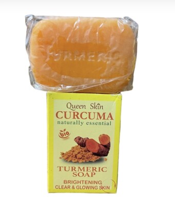Queen Skin CURCUMA naturally essential Turmeric Soap Brightening Clear ...