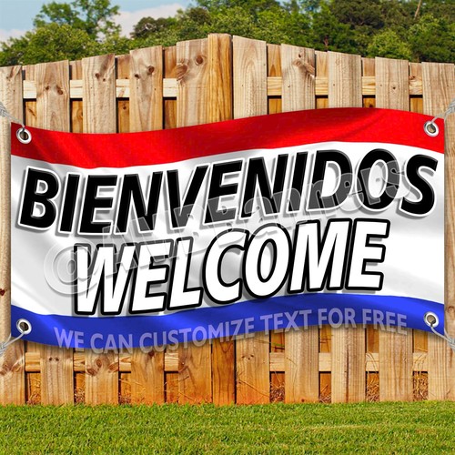 20x48 inches BIENVENIDOS Vinyl Banner Flag Sign WELCOME SPANISH CAR ...