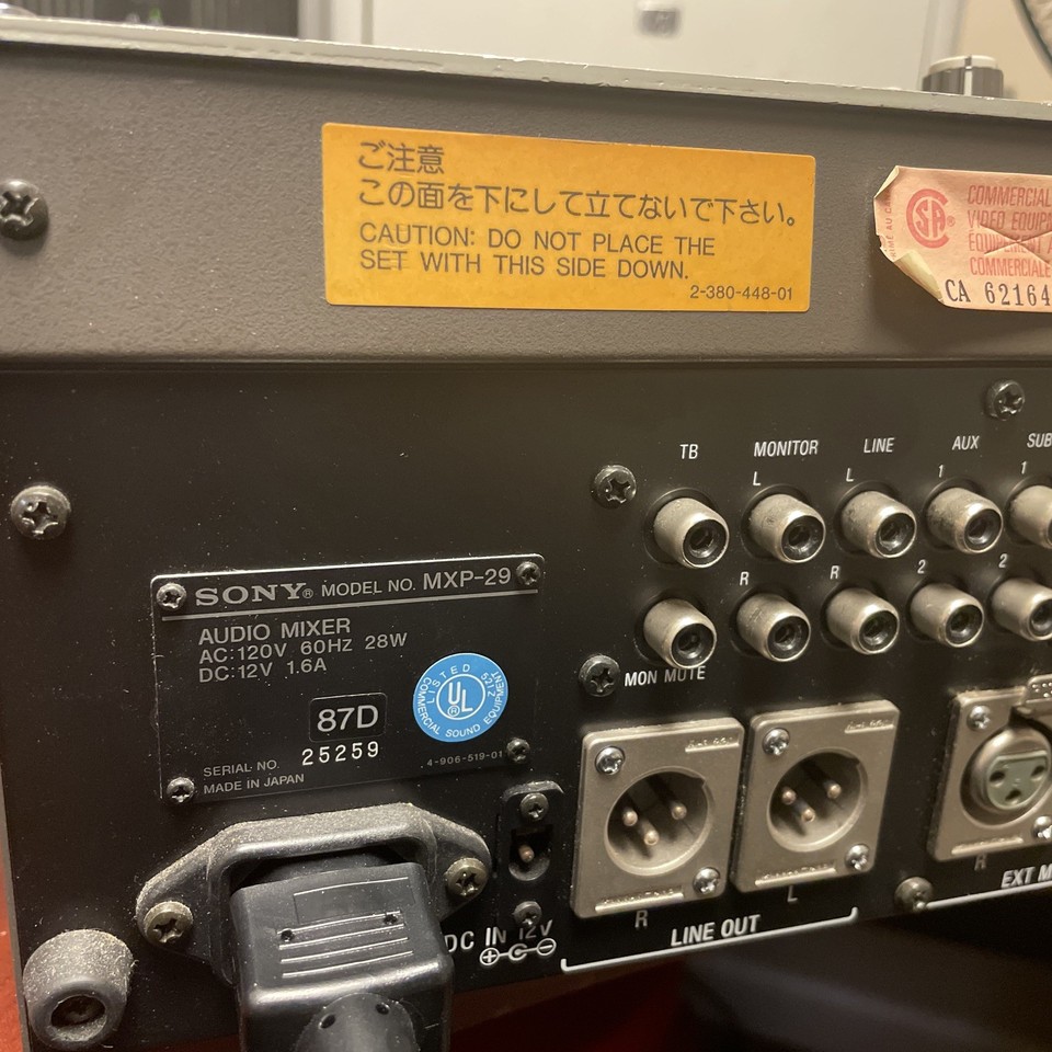 Sony Audio Mixer Model MXP-29 8-Channel | eBay