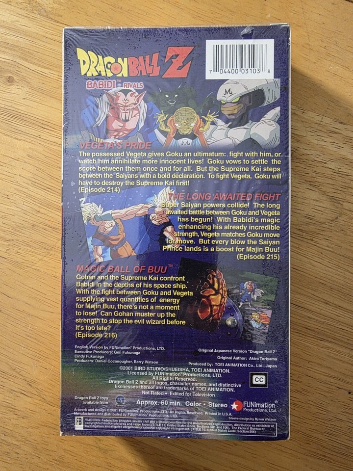 Dragonball Z Babidi Saga- RIVALS Episodes 214-216 VHS (Uncut ...