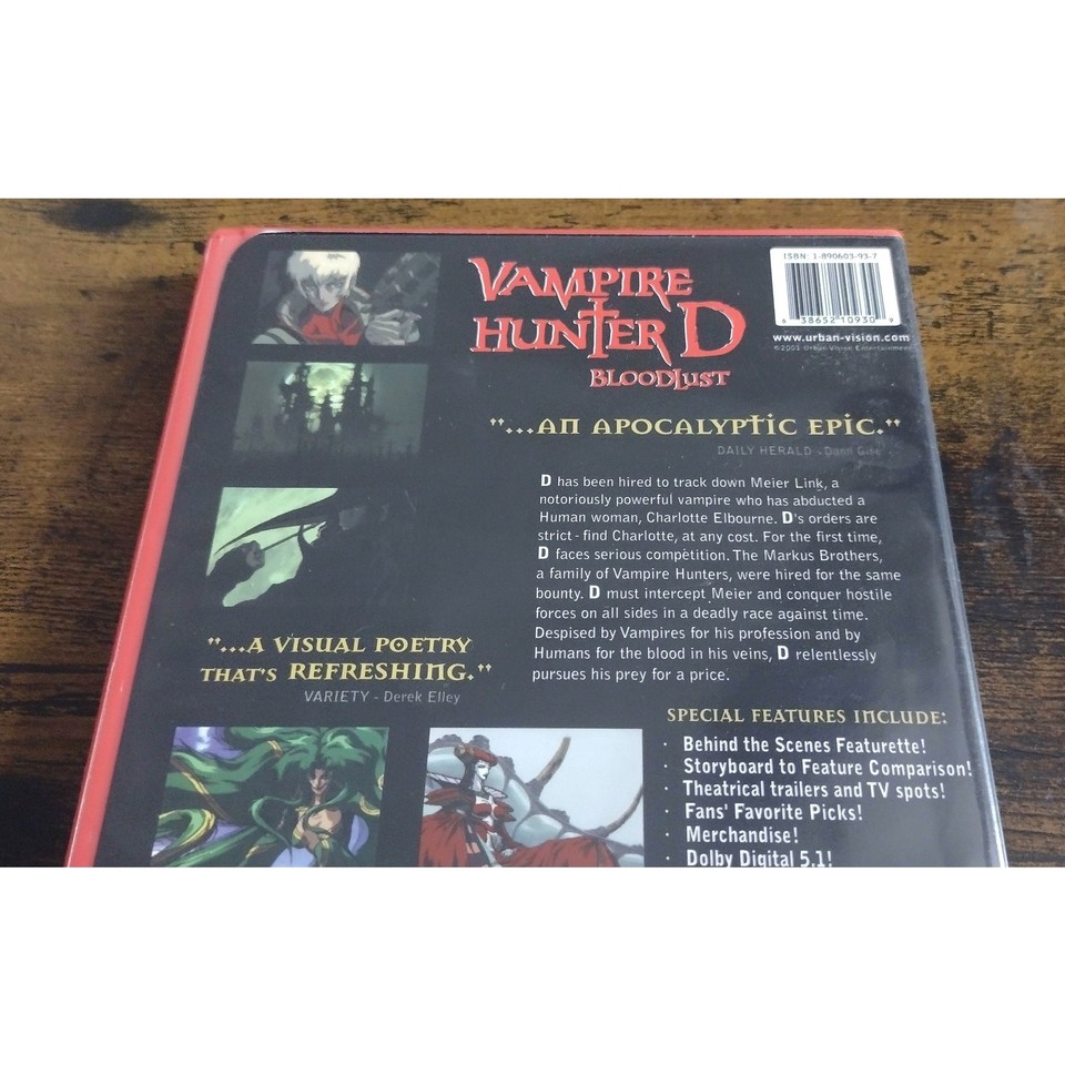 Vampire Hunter D: Bloodlust (DVD, 2002) | eBay