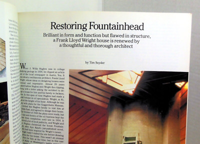 Frank Lloyd Wright Jackson MS Fountainhead Home 1983 Restoration ...