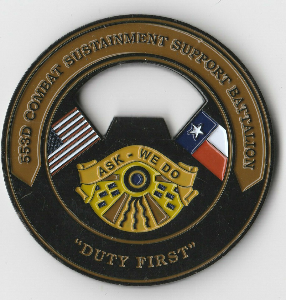 1 CAV 553 D Combat Sustainment Support Battalion GUNLINGERS Coin 2.5 ...