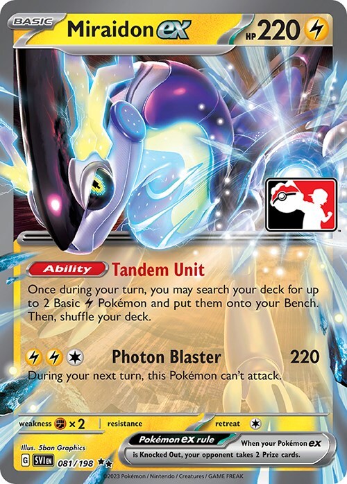 Miraidon Ex 081/198 Prize Pack Series Cards for sale | eBay