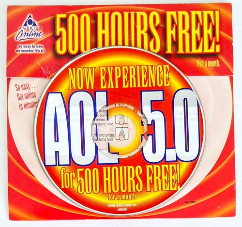 ORANGE CIRCLES America Online Collectible / Install Disc, Vintage AOL ...
