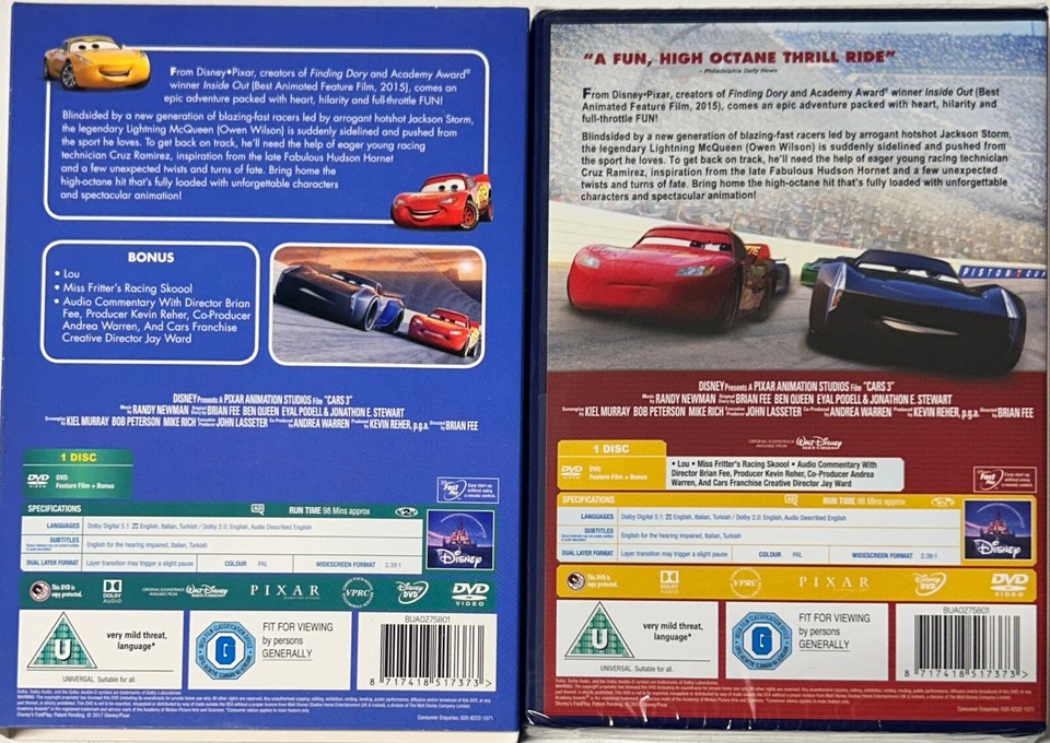 Disney/Pixar - Cars 3 (DVD) - Slipcover - Brand New & Sealed ...