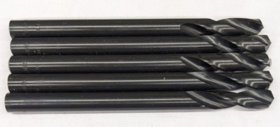 5 Jobber Length Drills 25/64" Short Flute HSS 118 Degree 2 Flute Bright ...