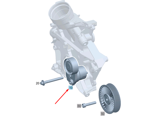 MERCEDES-BENZ C W204 Belt Tensioner A2742002900 GENUINE for sale online ...