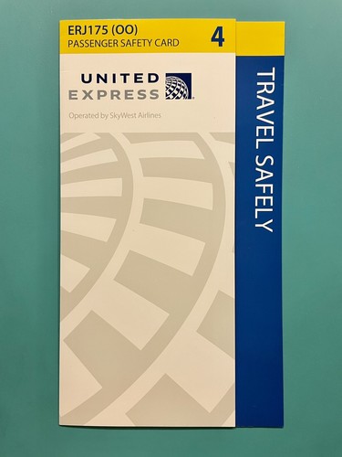 UNITED AIRLINES SAFETY CARD--CRJ 175 | eBay