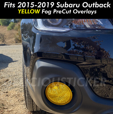 Fog Light YELLOW Overlay Tint Precut Vinyl Fits for 2015-2019 Outback ...
