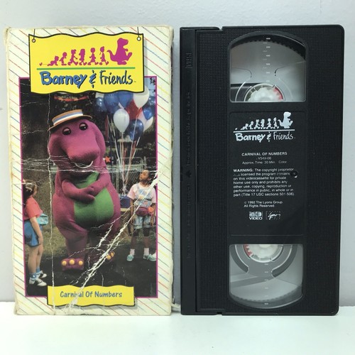 Barney Time Life Carnival of Numbers VHS Video Tape Friends Songs VTG ...