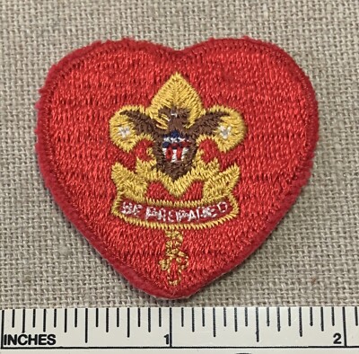 Vintage LIFE SCOUT Boy Scouts Uniform Badge PATCH Rank Sash BSA Red ...