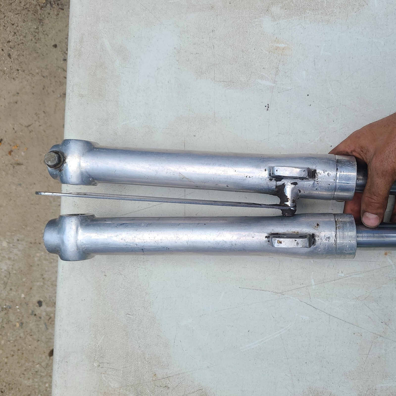 BABY CERIANI FRONT FORKS 30MM VINTAGE ROAD RACE VMX AHRMA HARLEY ...