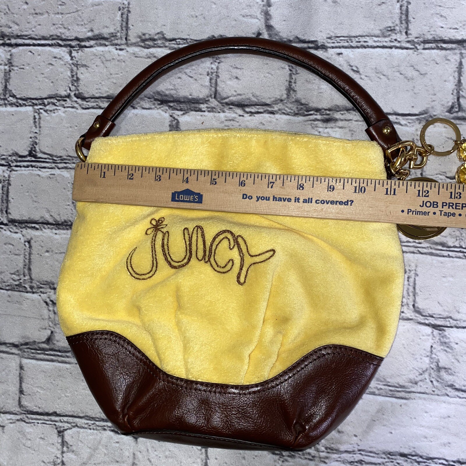 Juicy Couture Velour Yellow Purse Y2K 2000s Rare Vint… - Gem