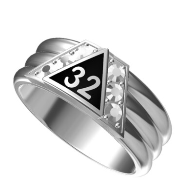 T90 Scottish Rite 32 Degree Ring 32nd Thirty Two Freemason Mason ...