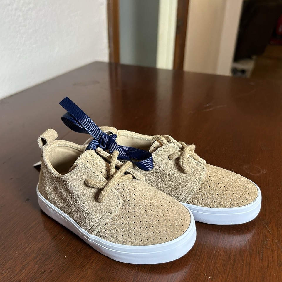 Janie and Jack Suede Perforated Toddler Sneaker Tan Leather Size 7 | eBay