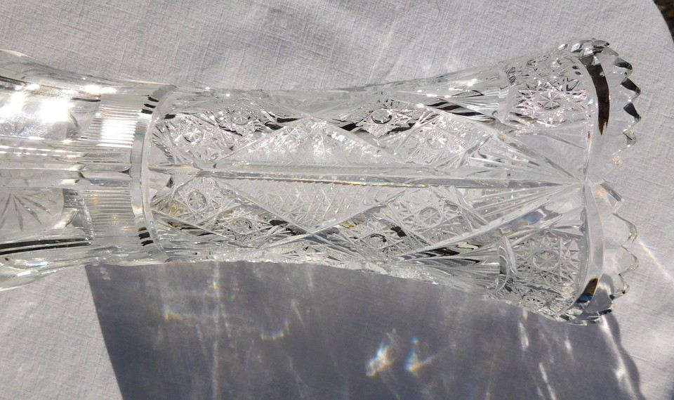 American Brilliant Period ABP Vase - Excellent Condition Many Patterns ...
