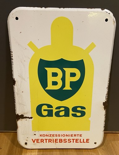 Vintage (ca. 1950s) Enamel German BP Gas Sign | eBay