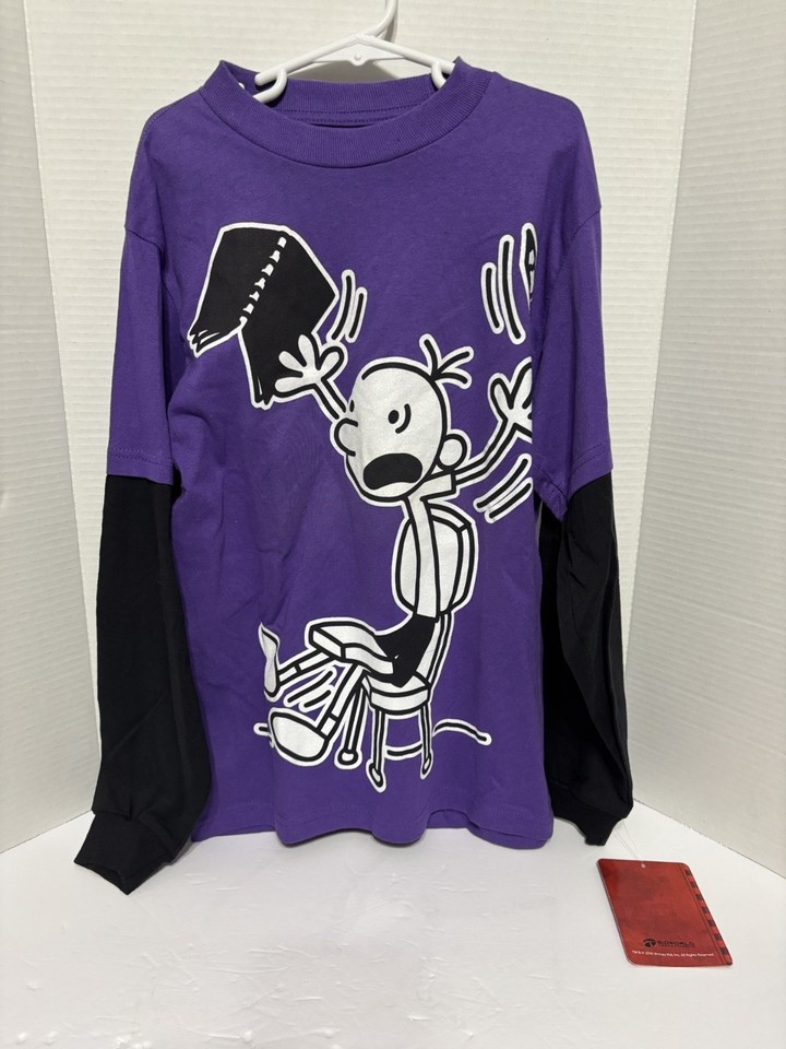 Diary of a Wimpy Kid Long Sleeve Shirt Purple Youth Size S *NEW WITH ...