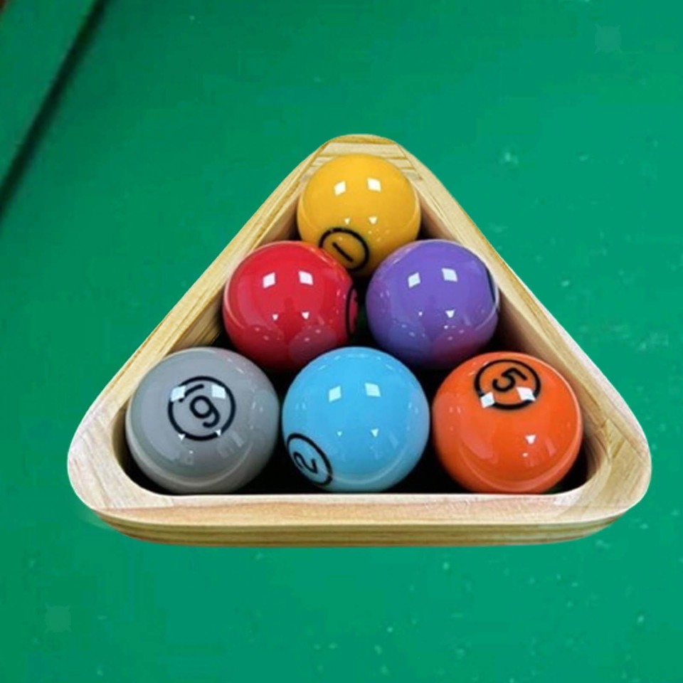 Pool Table Triangle Ball Rack Wood for Billiard Room Indoor Game Pool ...