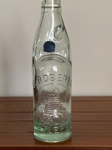 Antique Rare Codd Bottle J. Roberts Castleford Codd Patent Glass Marble ...