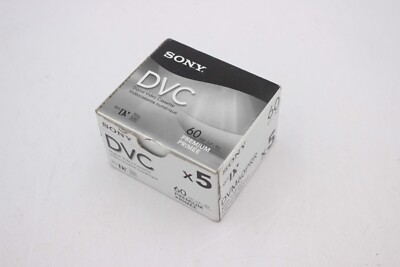 Sony DVC Premium Video Cassette Mini DV 60 min x5 In Box DVM60PRRJ ...