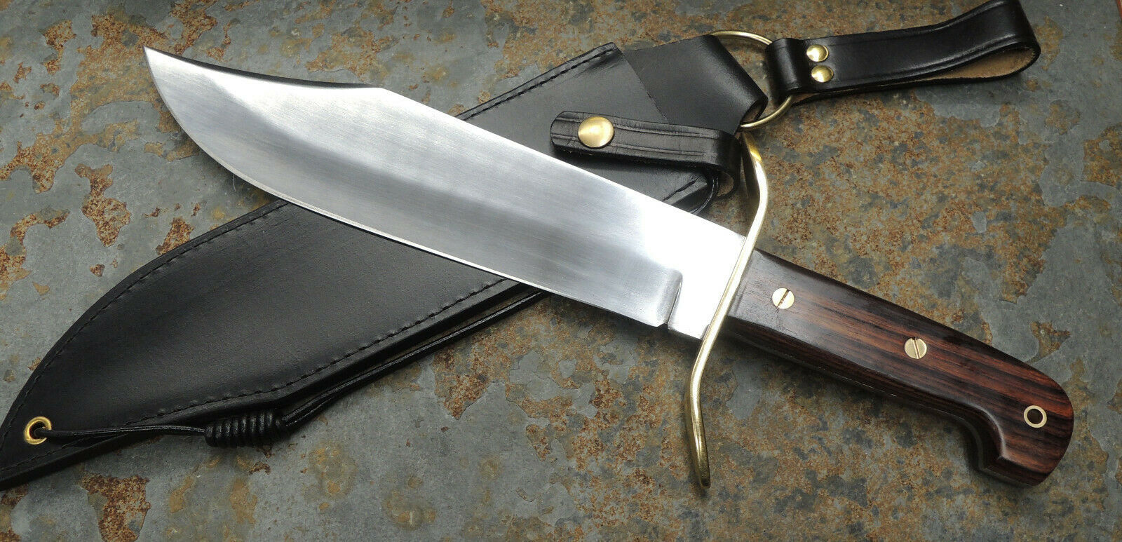 Cold Steel WILD WEST BOWIE Knife Travel Knife 1095 Steel Rosewood CS81B ...